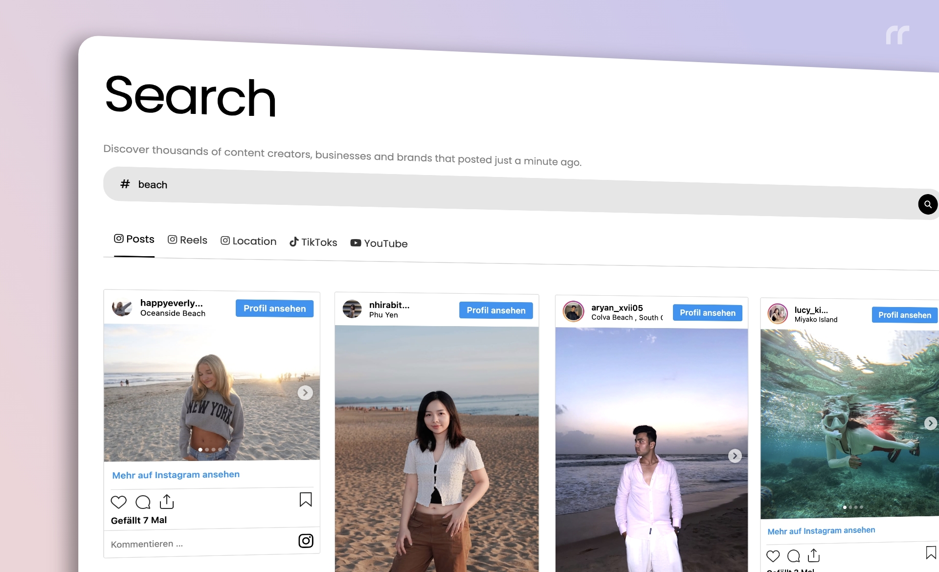 RecentReborn - Chronological Search for Instagram & TikTok